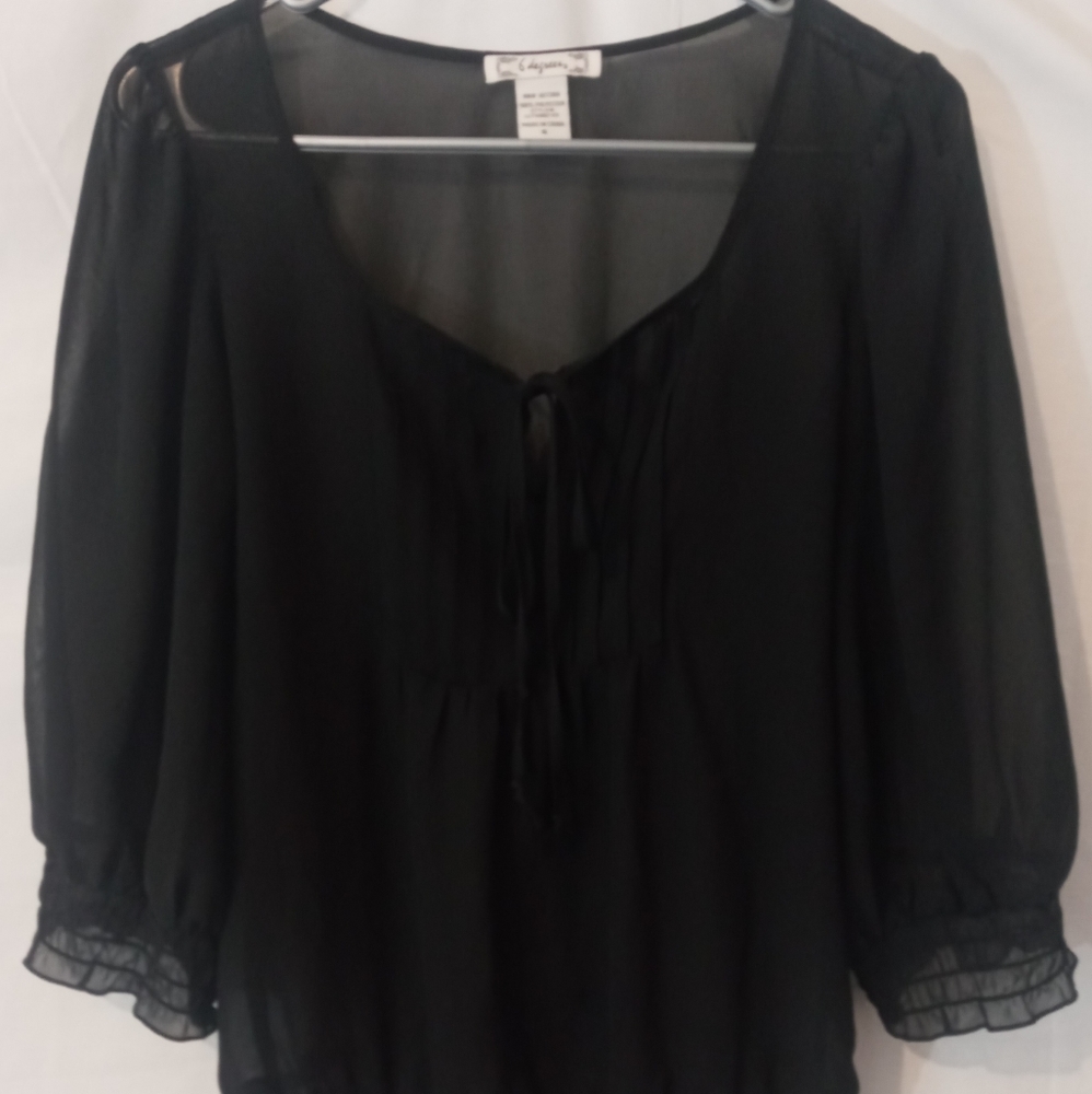 Vintage Sheer Top With Cinched Waste Size Small - Gem